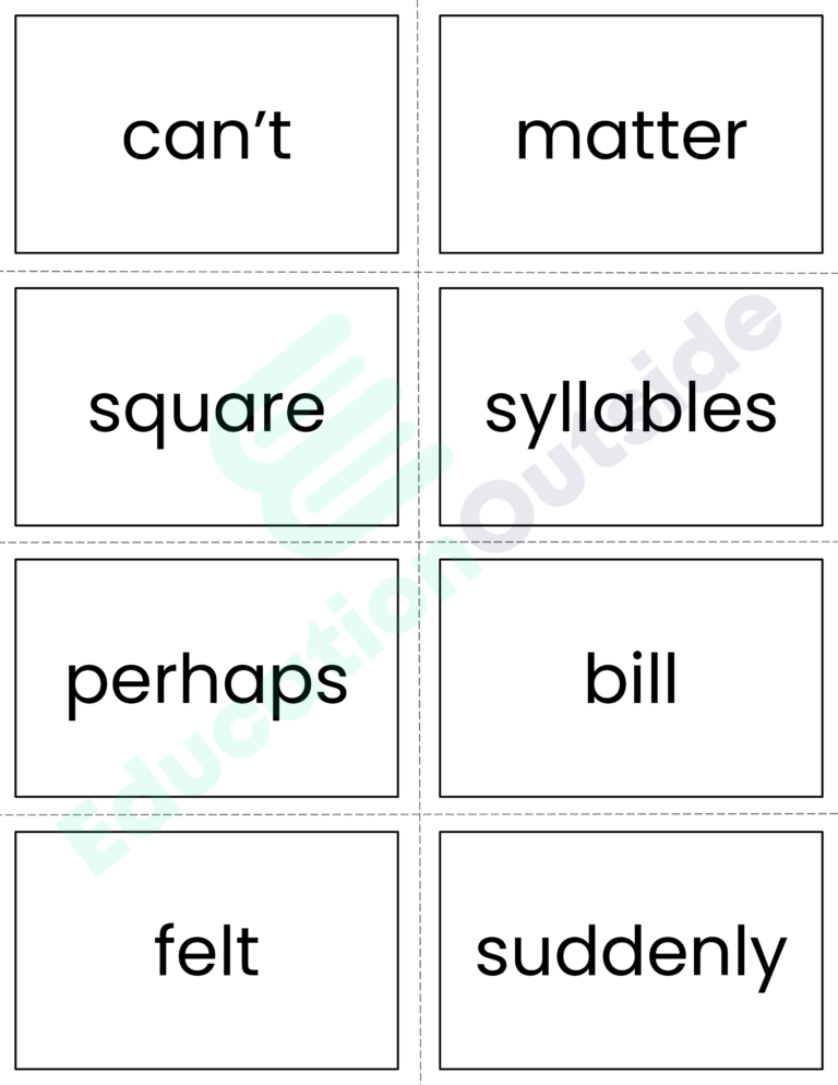 Fry's Sixth 100 Sight Words Flashcards (501-600) - 3 Sizes Included!