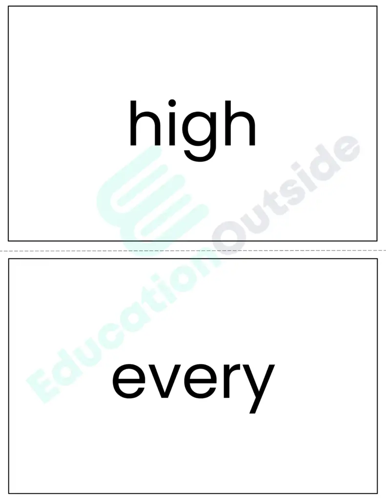 Fry's Third 100 Sight Words Flashcards (201-300) - 3 Sizes Included!