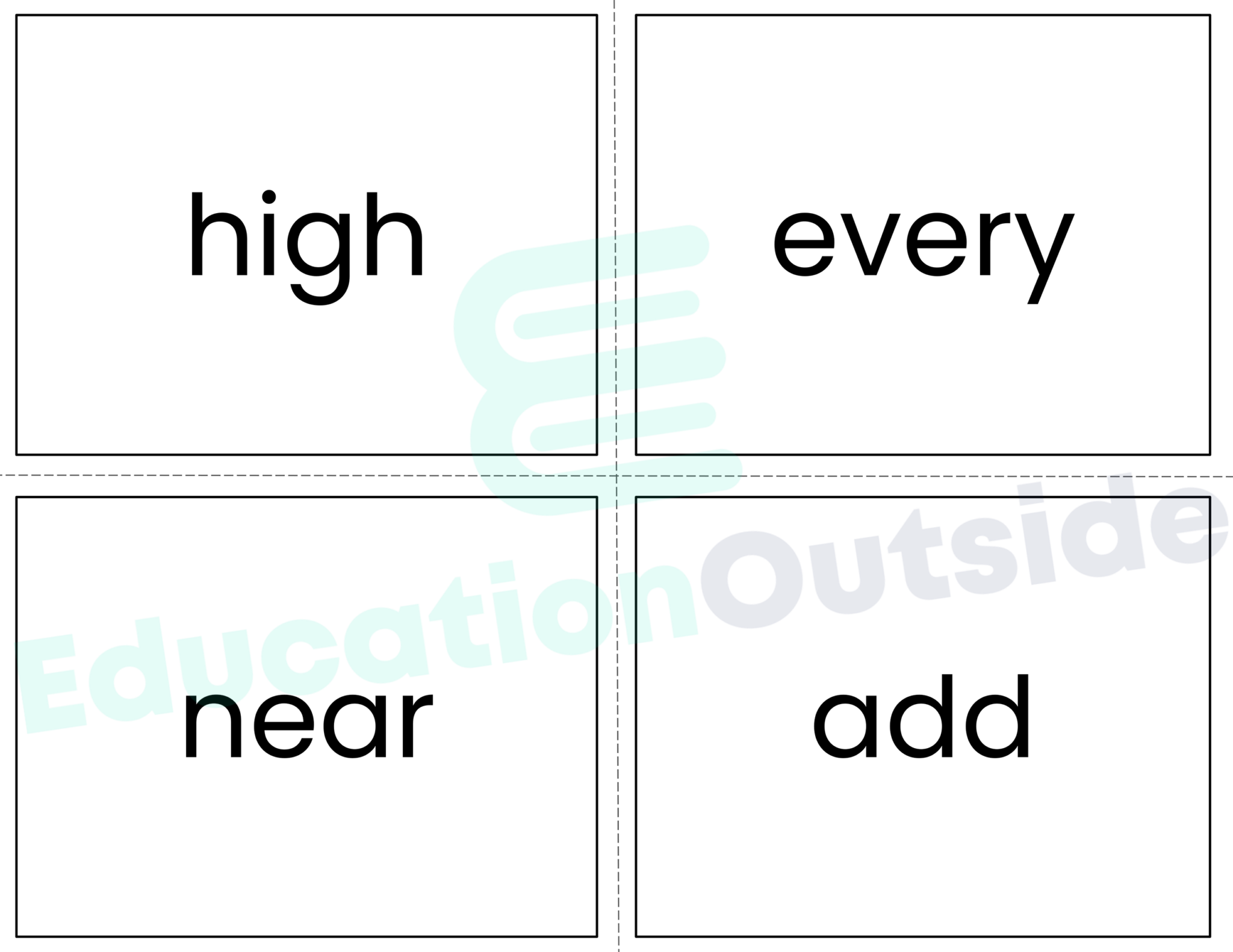 Fry's Third 100 Sight Words Flashcards (201-300) - 3 Sizes Included!