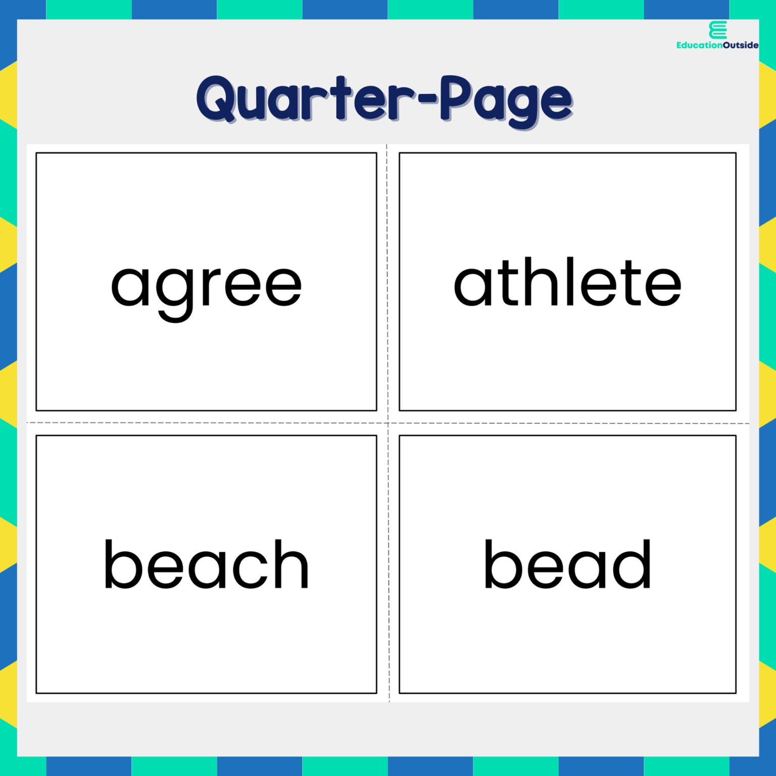 Long Vowel Flashcard Packet (a, e, i, o, u) - 3 Sizes Included!