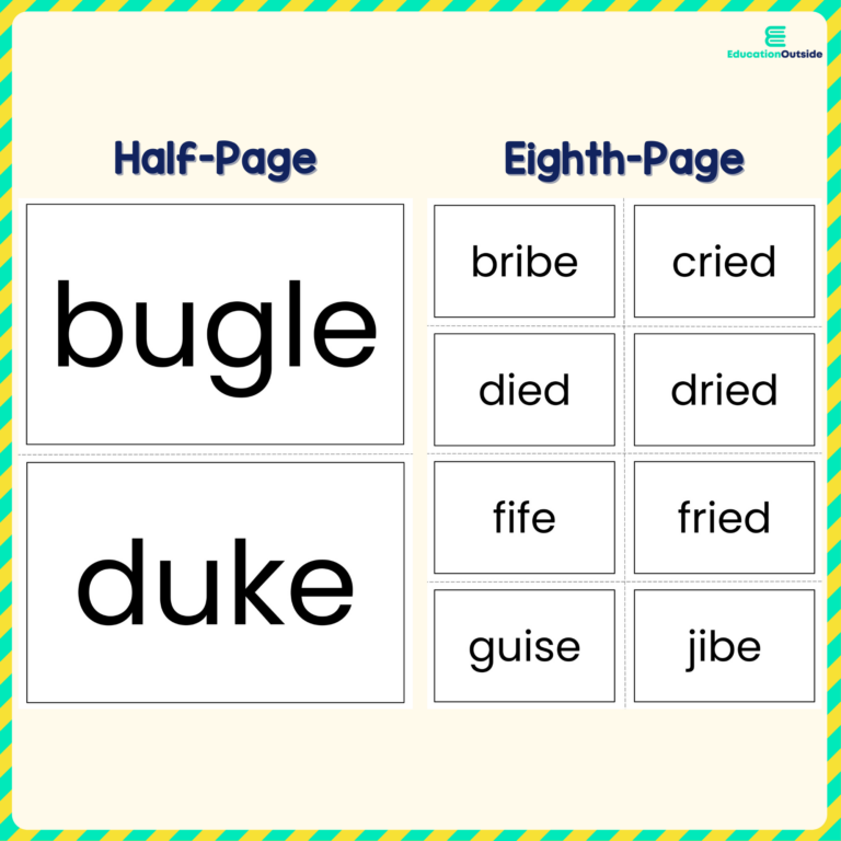 Long Vowel / Silent e Flashcards - 3 Sizes Included - No Prep!
