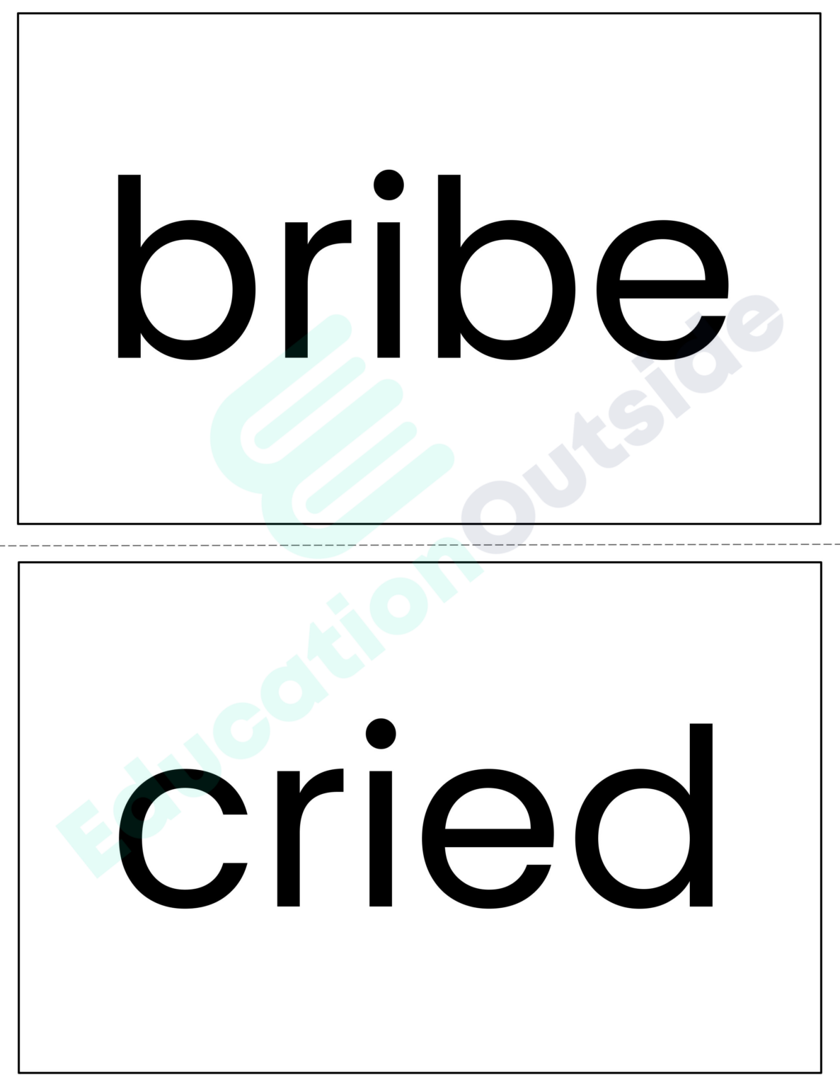 Long Vowel / Silent e Flashcards - 3 Sizes Included - No Prep!