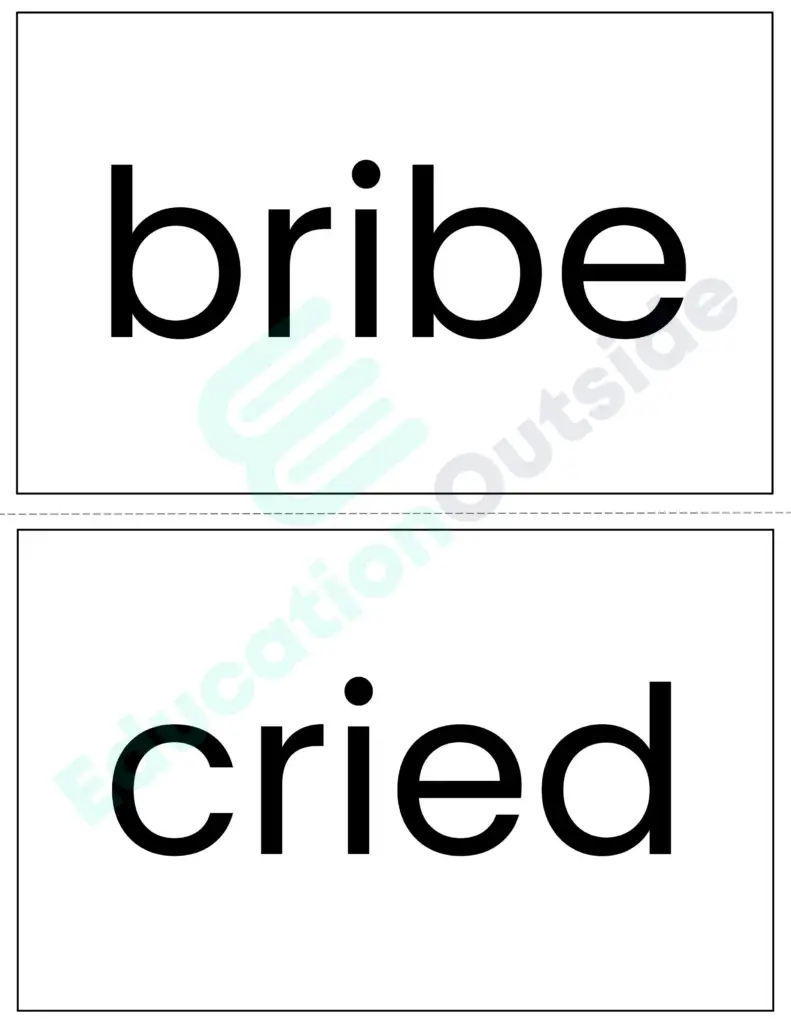 Long Vowel / Silent e Flashcards - 3 Sizes Included - No Prep!