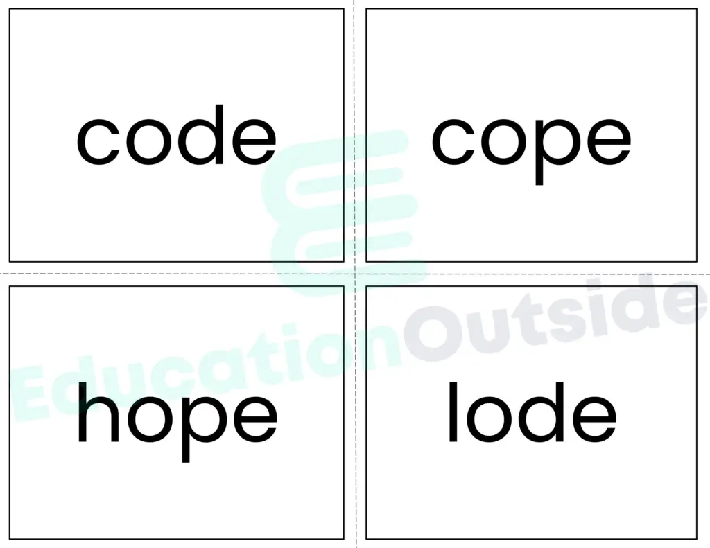 Long Vowel / Silent e Flashcards - 3 Sizes Included - No Prep!