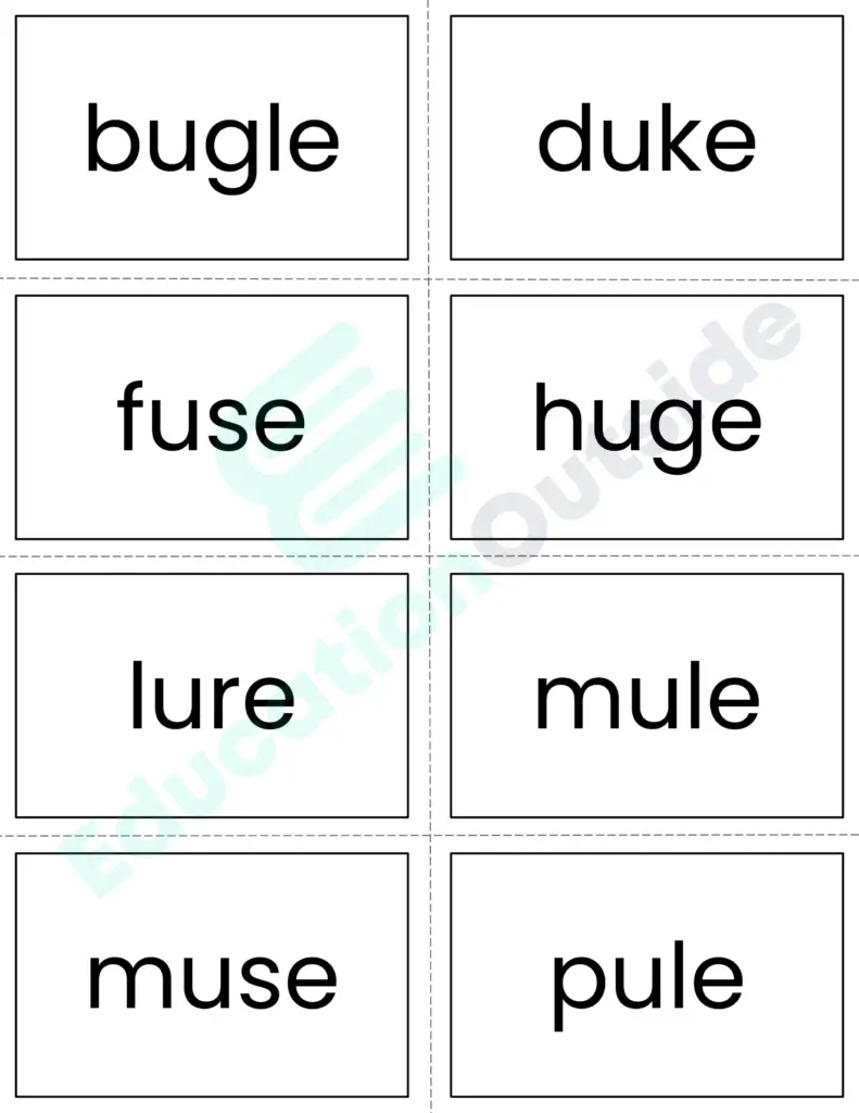 Long Vowel / Silent e Flashcards - 3 Sizes Included - No Prep!