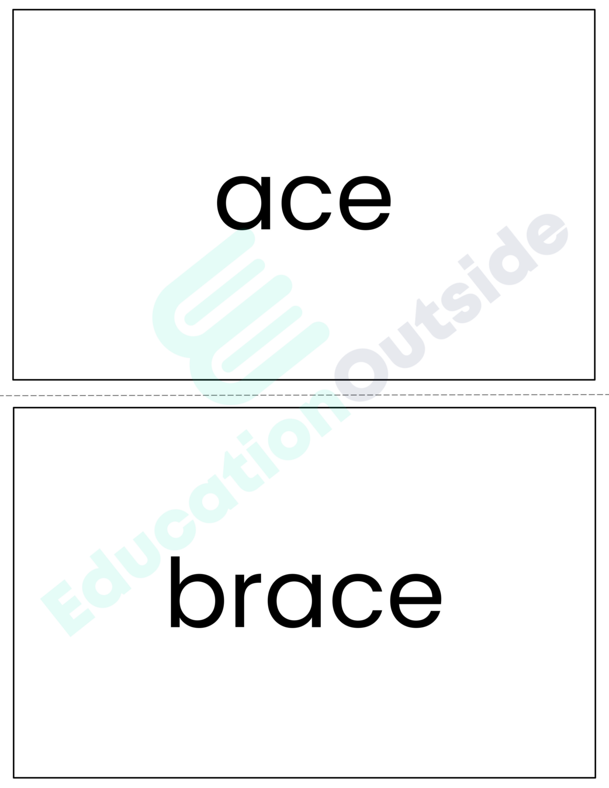 Long Vowel Word Family Flashcard Packet - 3 Sizes Included - No Prep!