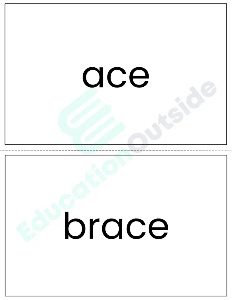 Long Vowel Word Family Flashcard Packet - 3 Sizes Included - No Prep!