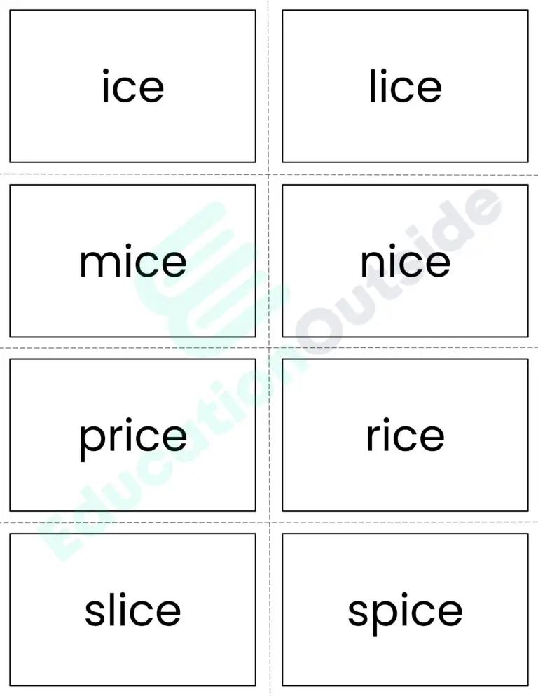 Long Vowel Word Family Flashcard Packet - 3 Sizes Included - No Prep!