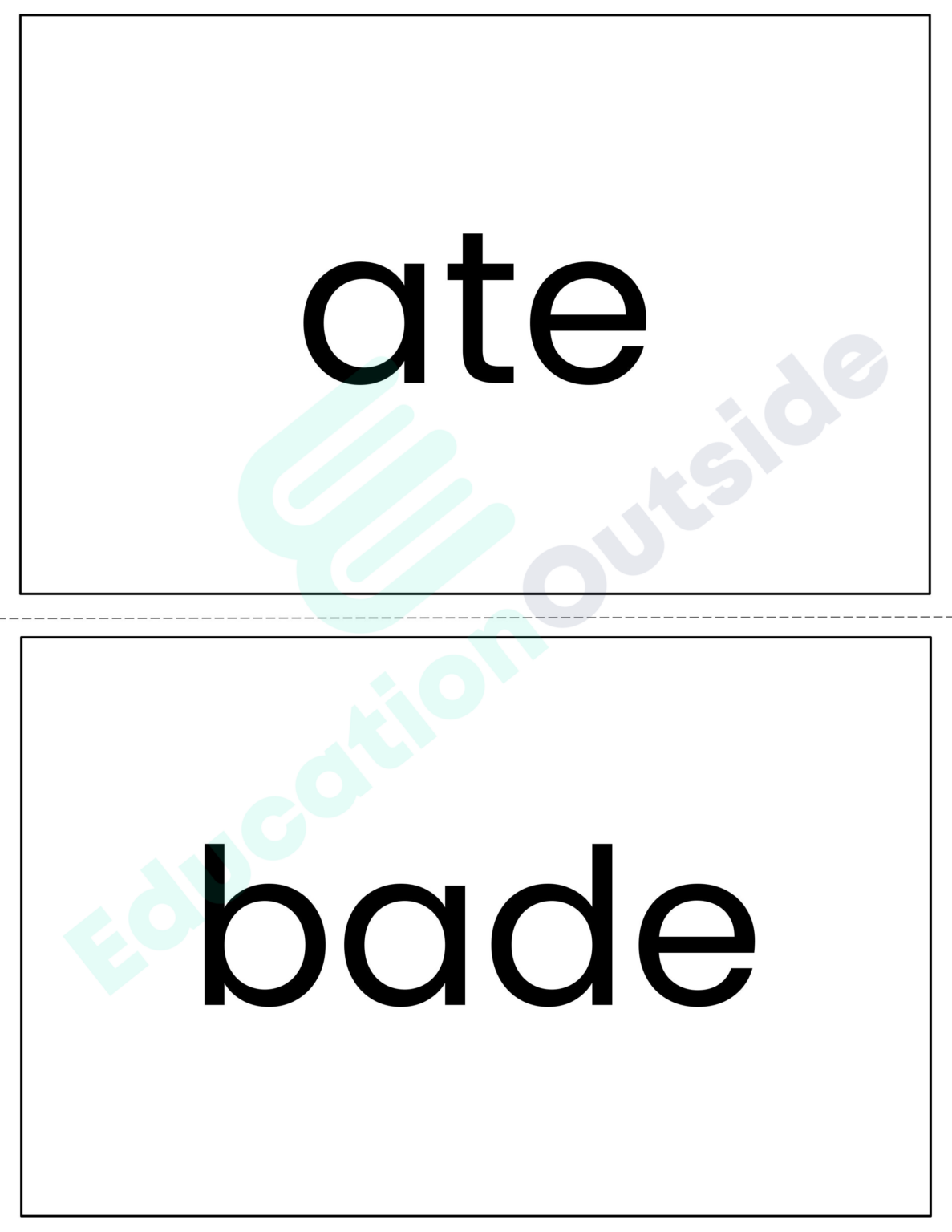 Long a / Silent e Flashcards - 3 Sizes Included - No Prep!