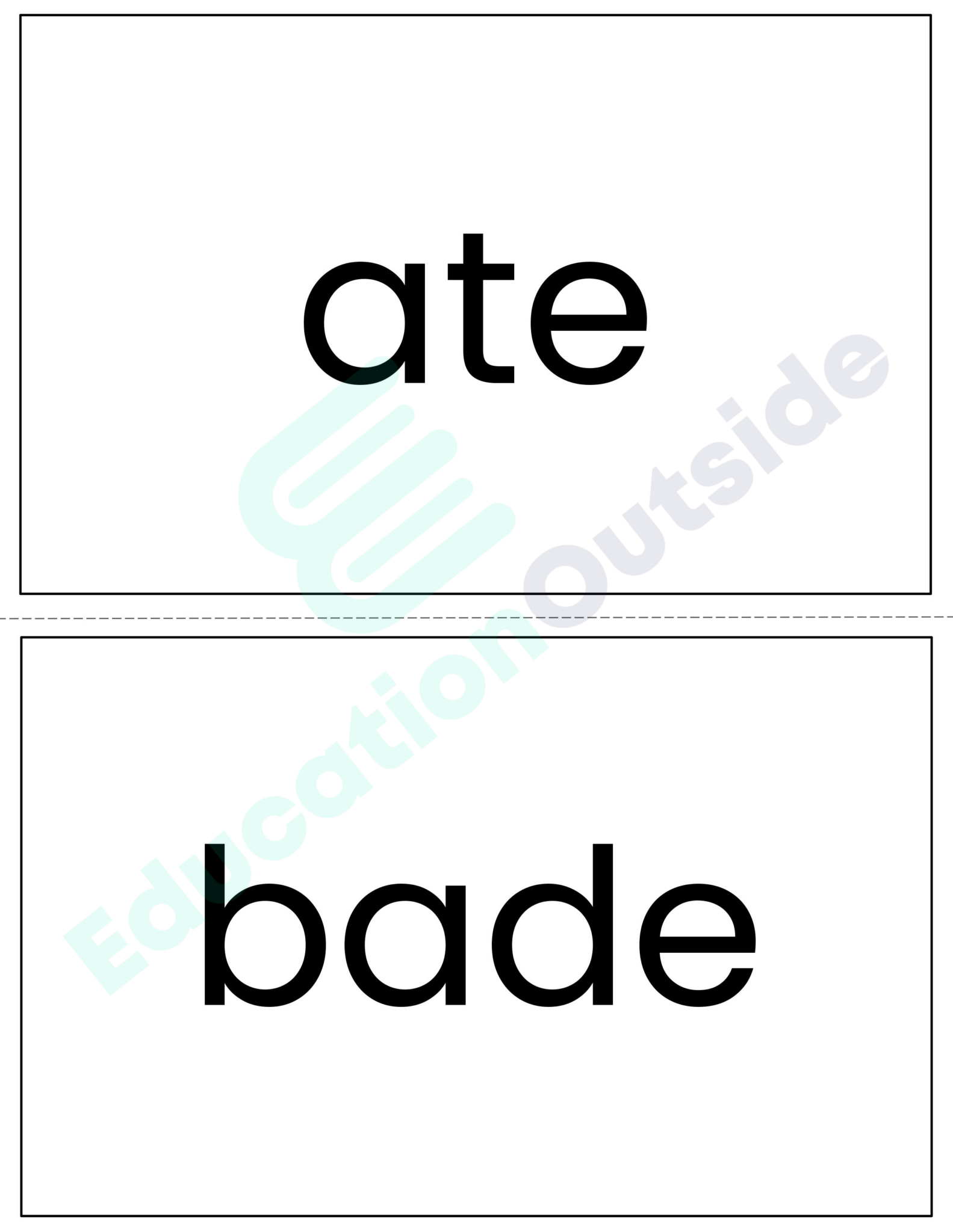 Long a / Silent e Flashcards - 3 Sizes Included - No Prep!