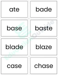 Long a / Silent e Flashcards - 3 Sizes Included - No Prep!