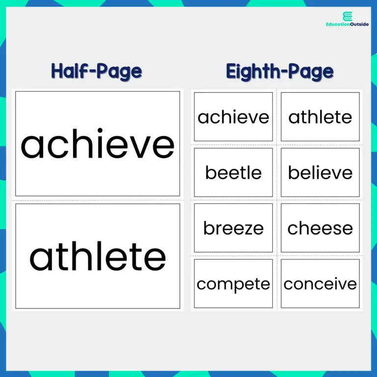 Long e / Silent e Flashcards - 3 Sizes Included - No Prep!