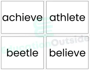 Long e / Silent e Flashcards - 3 Sizes Included - No Prep!