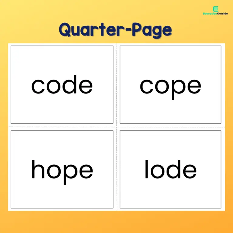 Long o / Silent e Flashcards - 3 Sizes Included - No Prep!