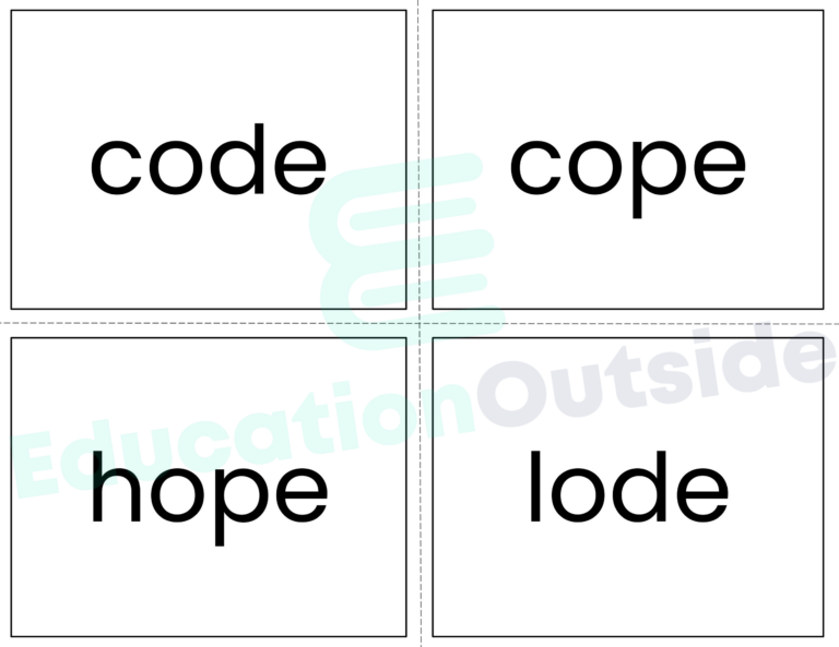 Long o / Silent e Flashcards - 3 Sizes Included - No Prep!