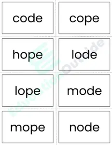 Long o / Silent e Flashcards - 3 Sizes Included - No Prep!