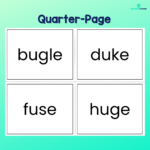 Long u / Silent e Flashcards - 3 Sizes Included - No Prep!