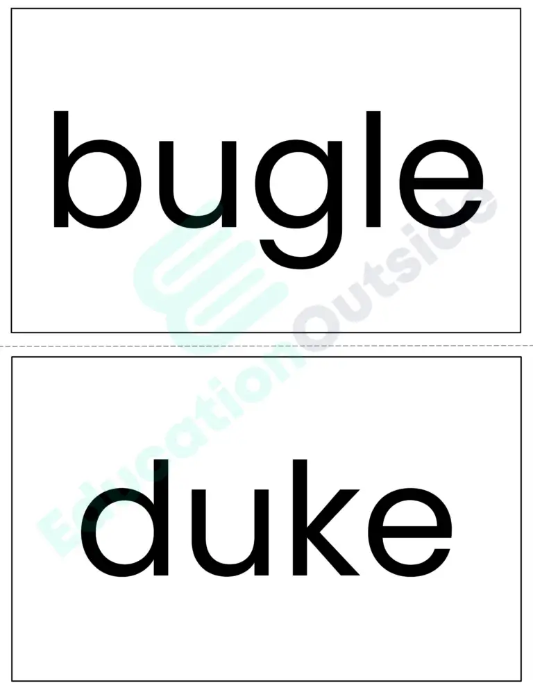 Long u / Silent e Flashcards - 3 Sizes Included - No Prep!