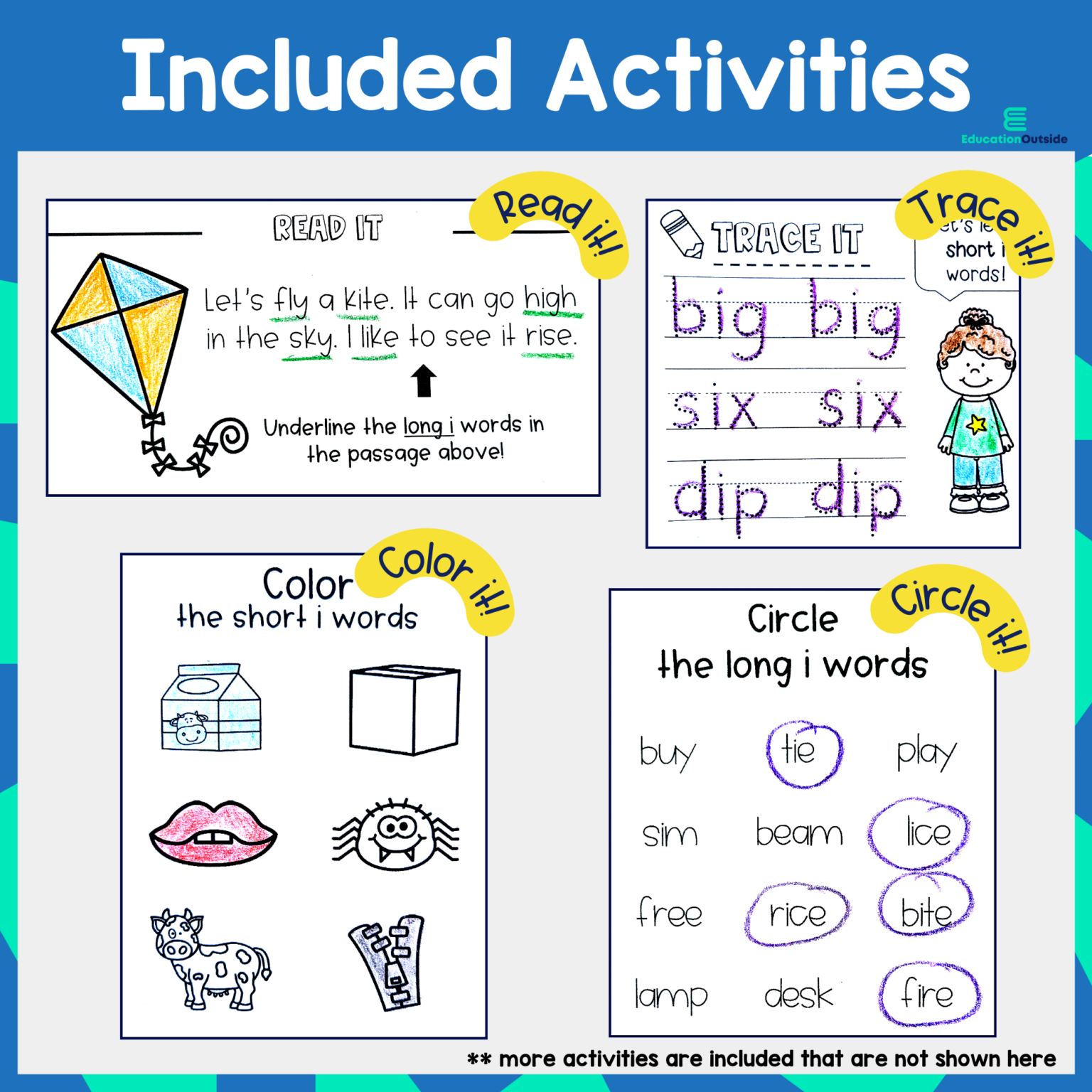 Long & Short Vowel MEGA Packet - 100 Worksheets Included!