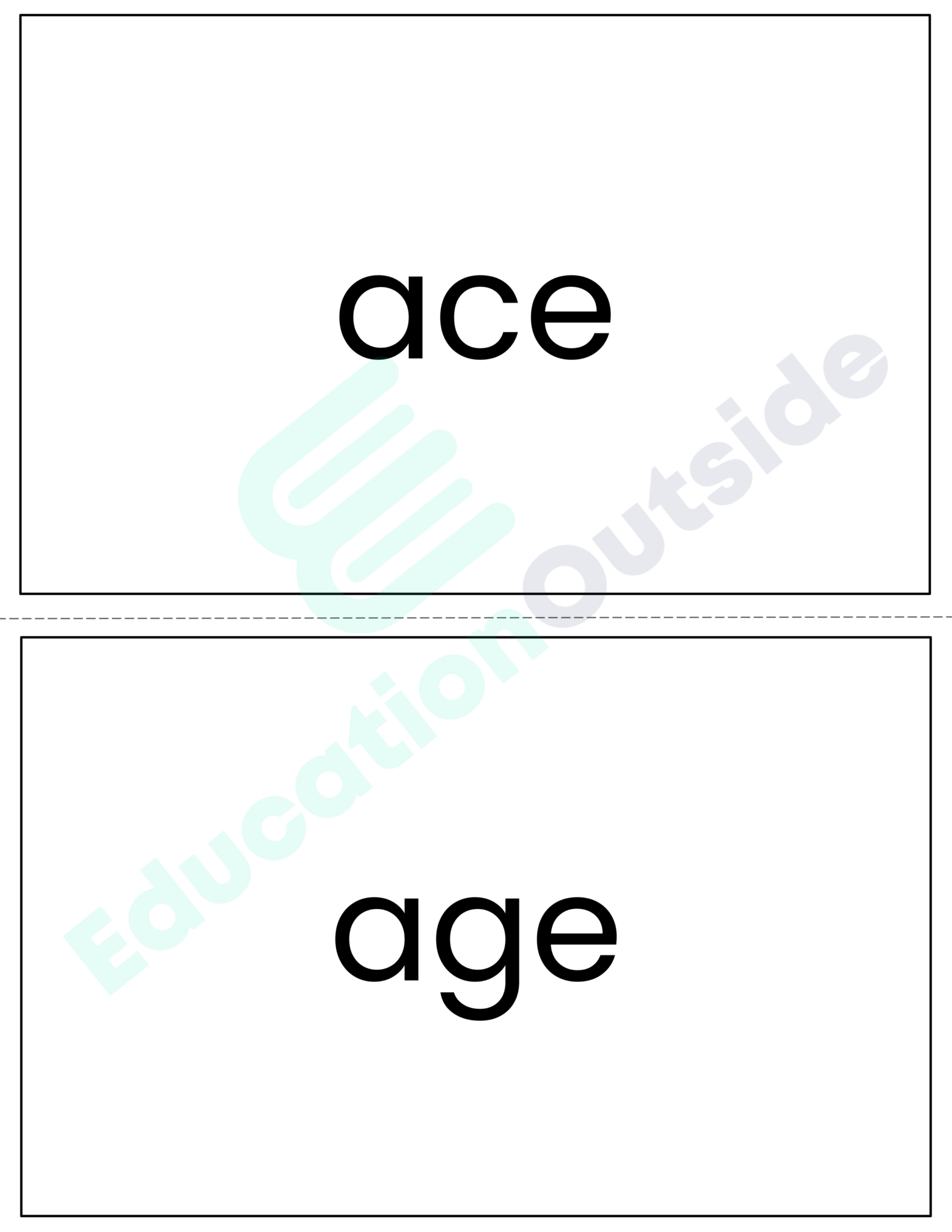 Long a Flashcards - No Prep - Print and Practice