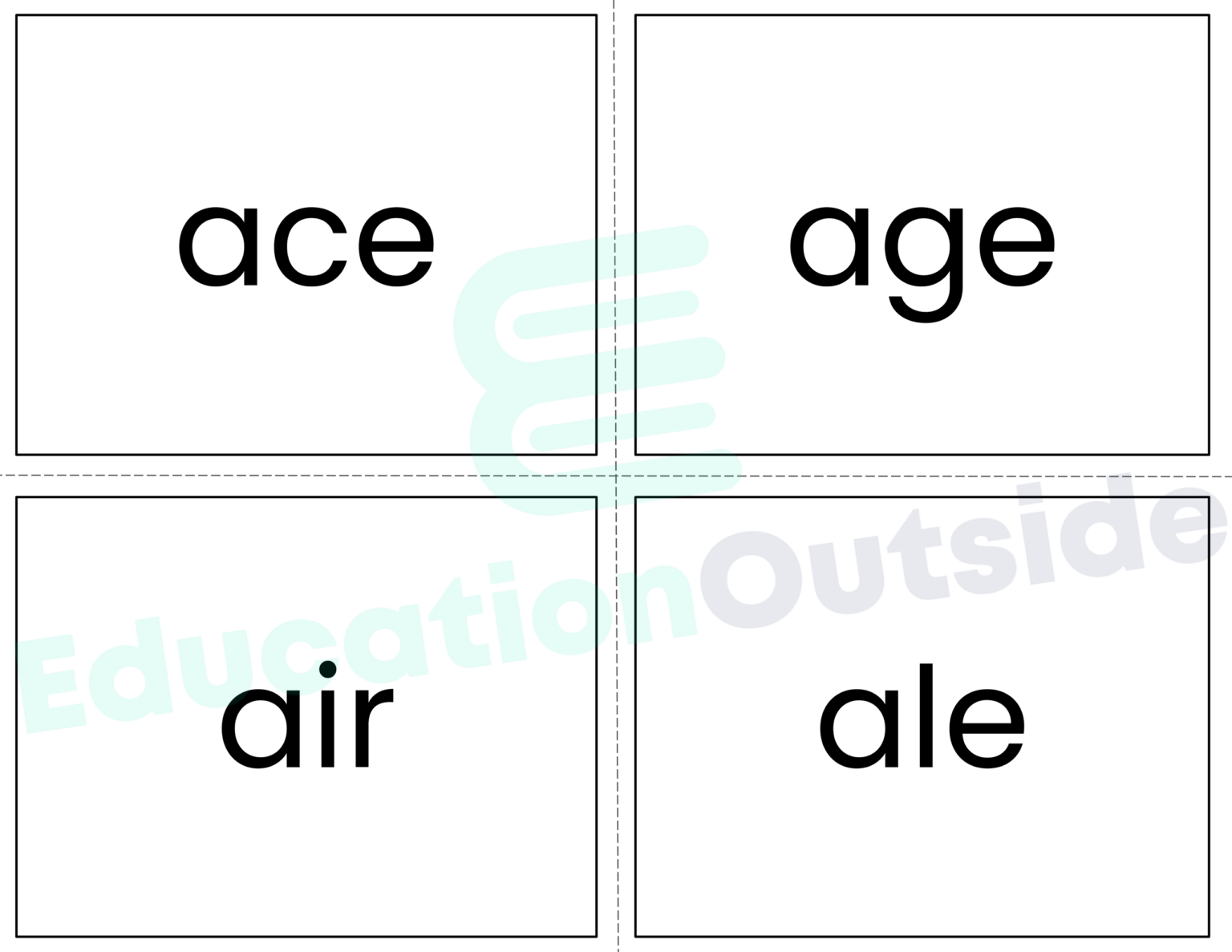 Long a Flashcards - No Prep - Print and Practice