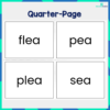 Long e Vowel Teams Flashcards - 3 Sizes Included - No Prep!