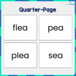 Long e Vowel Teams Flashcards - 3 Sizes Included - No Prep!