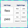 Long e Vowel Teams Flashcards - 3 Sizes Included - No Prep!