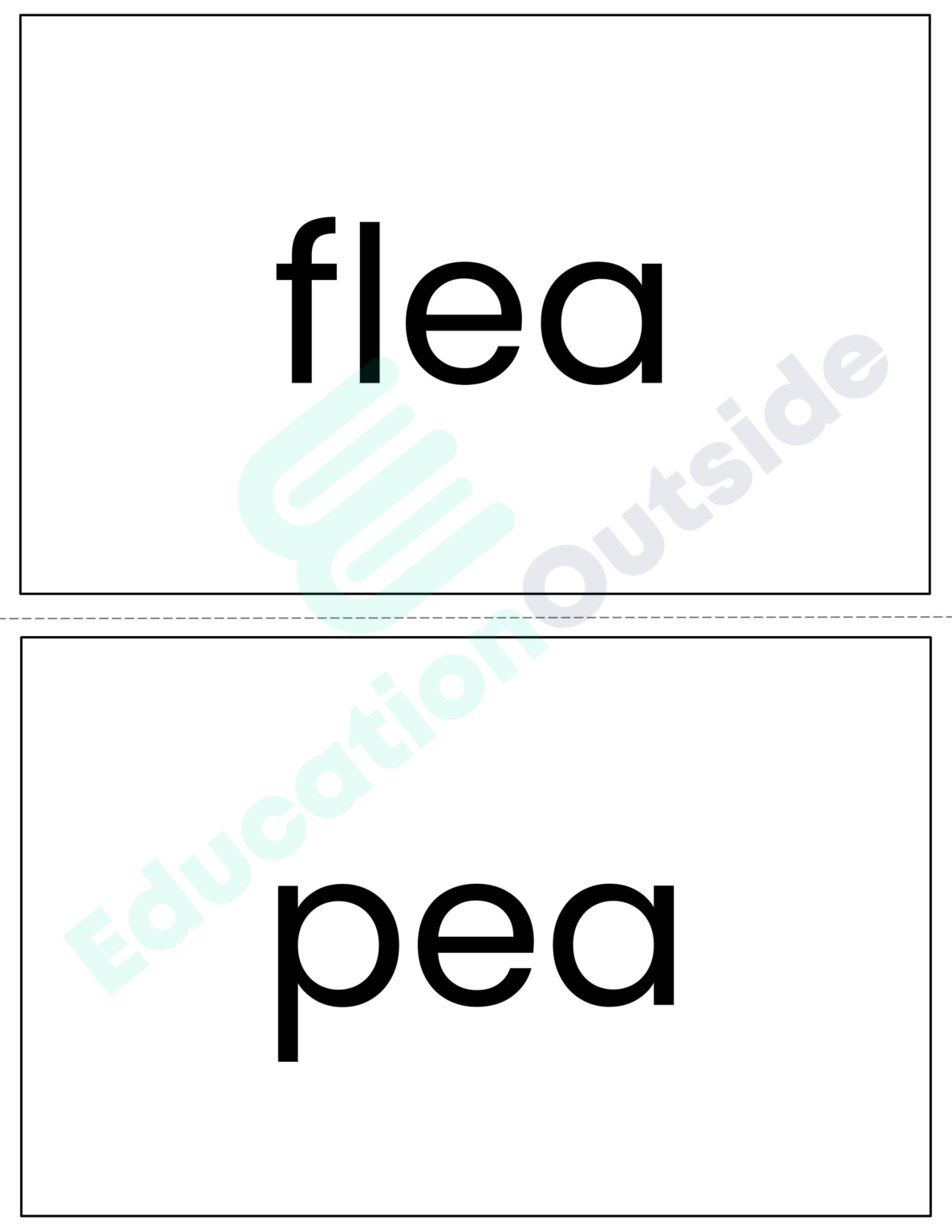 Long e Vowel Teams Flashcards - 3 Sizes Included - No Prep!