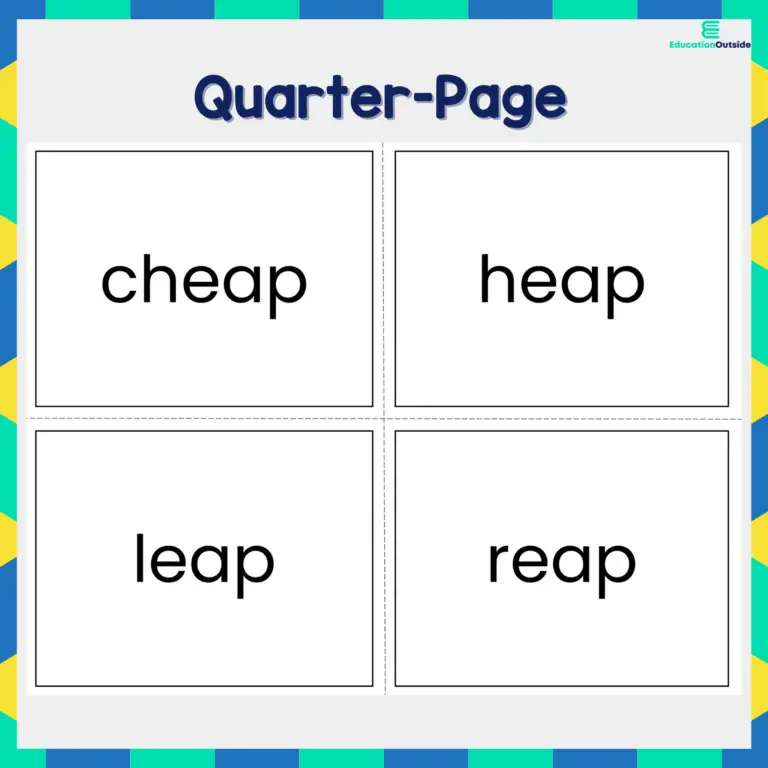 Long e Word Family Flashcards ( -eap, -ee, -eam, -eat, -eep, -eak, -ead ...