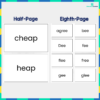 Long e Word Family Flashcards ( -eap, -ee, -eam, -eat, -eep, -eak, -ead ...