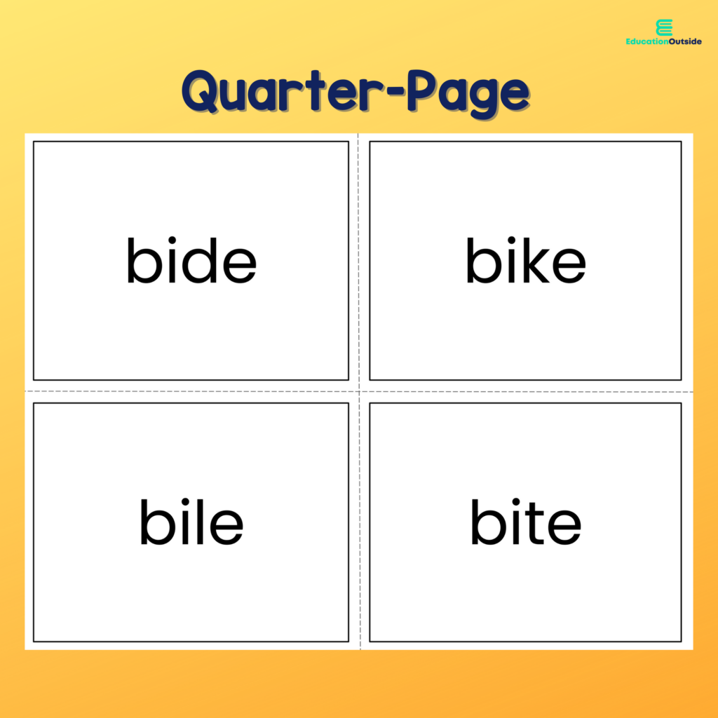 Long i Flashcards - No Prep - Print and Practice