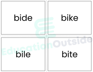 Long i Flashcards - No Prep - Print and Practice