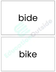 Long i Flashcards - No Prep - Print and Practice