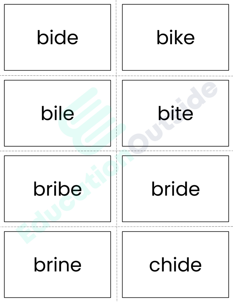Long i Flashcards - No Prep - Print and Practice