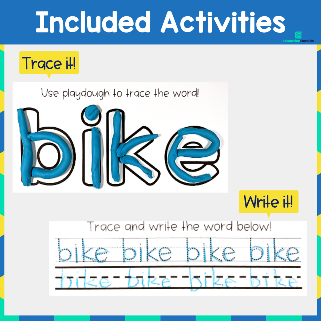 Long i Play-Doh Mats - 121 Worksheets Included!