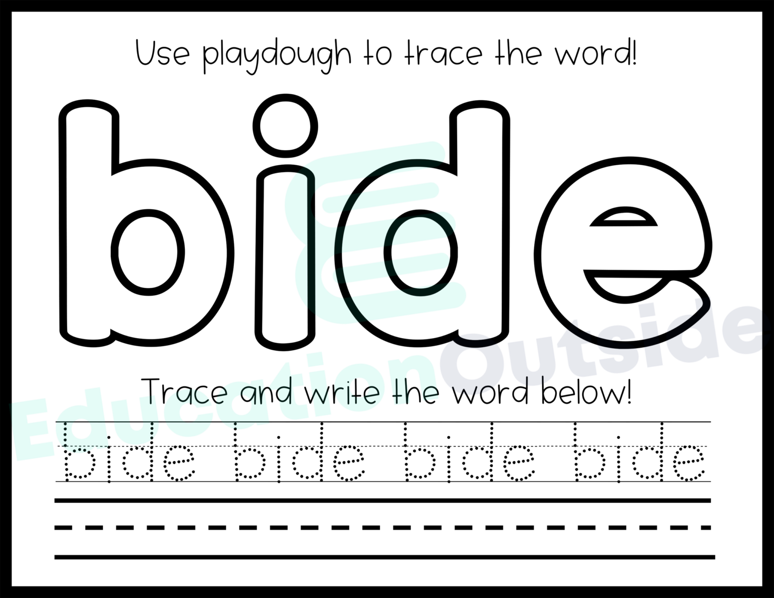 Long i Play-Doh Mats - 121 Worksheets Included!