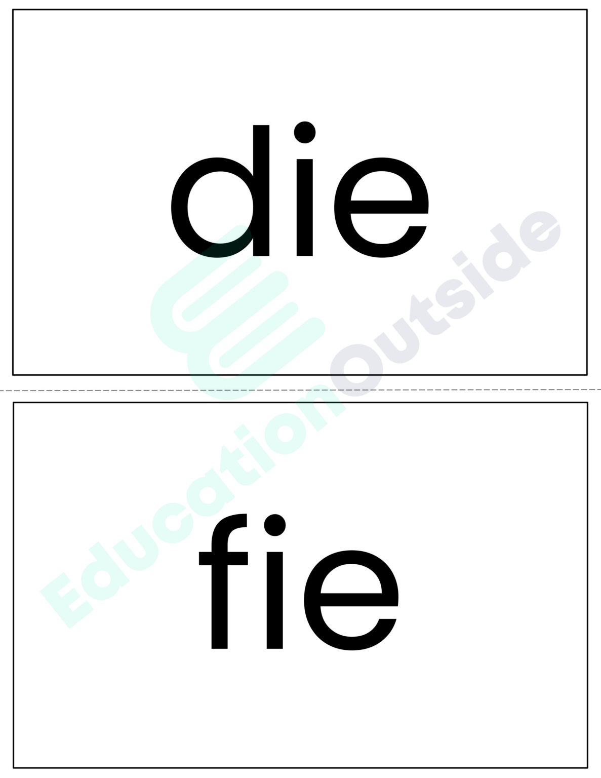 Long i Vowel Teams Flashcards - 3 Sizes Included - No Prep!