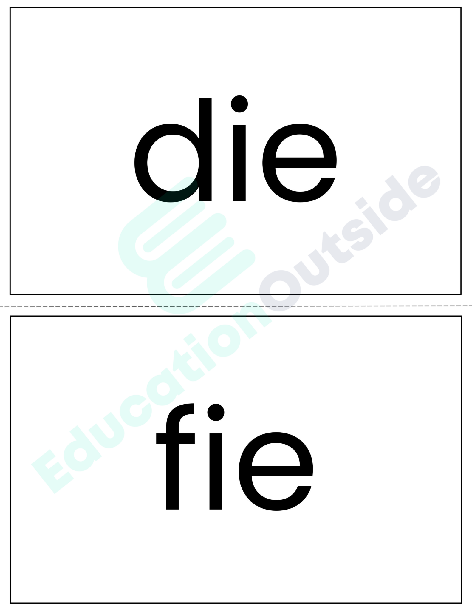 Long i Vowel Teams Flashcards - 3 Sizes Included - No Prep!