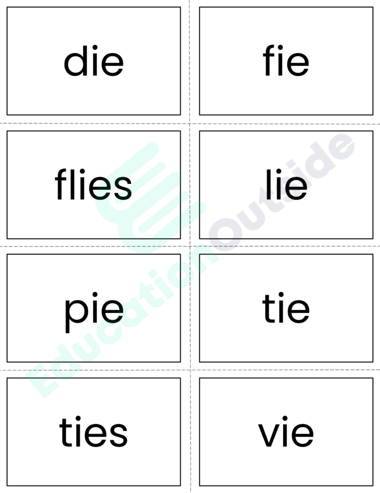 Long i Vowel Teams Flashcards - 3 Sizes Included - No Prep!