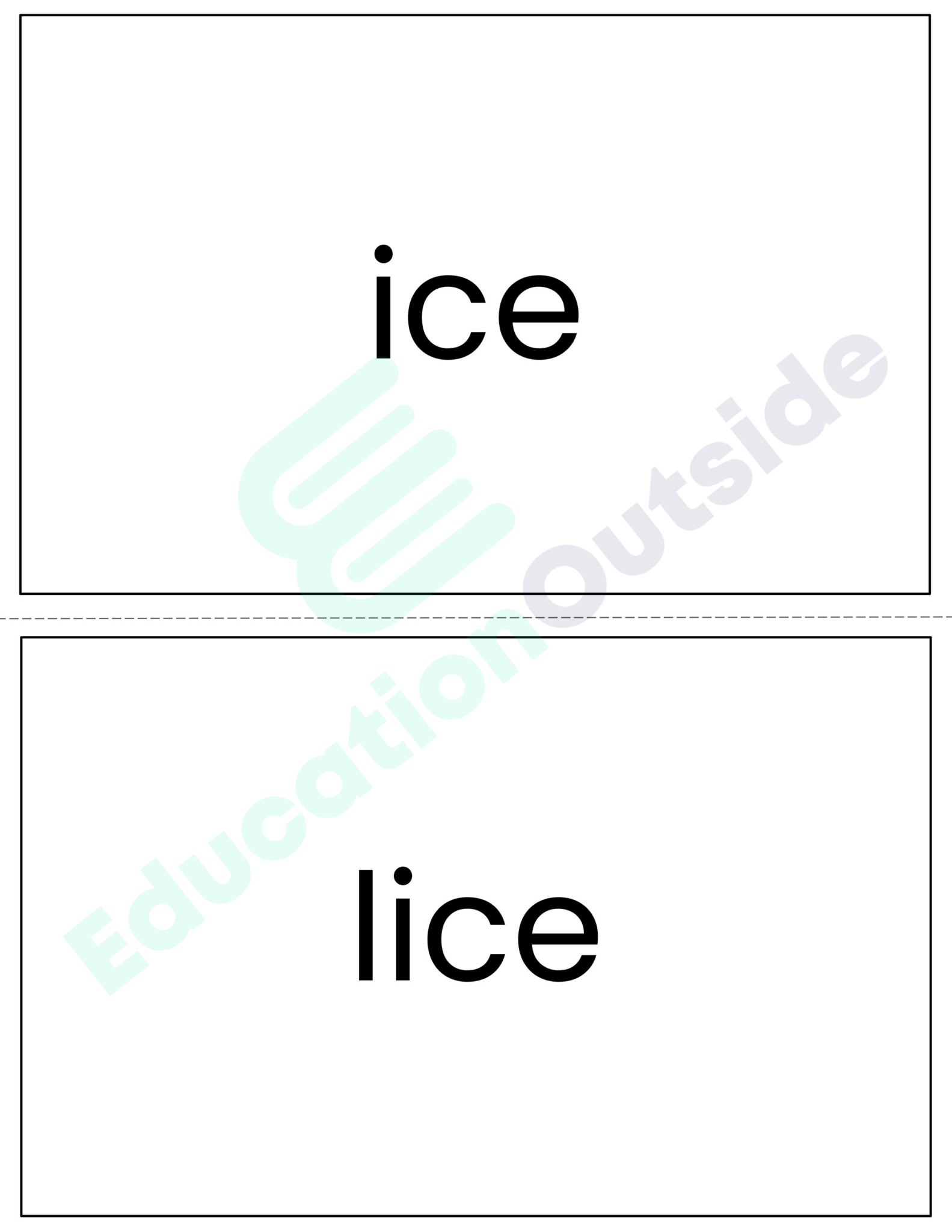 Long i Word Family Flashcards (-ice, -ide, -ive, -ime, -ite, -ike, -ile ...