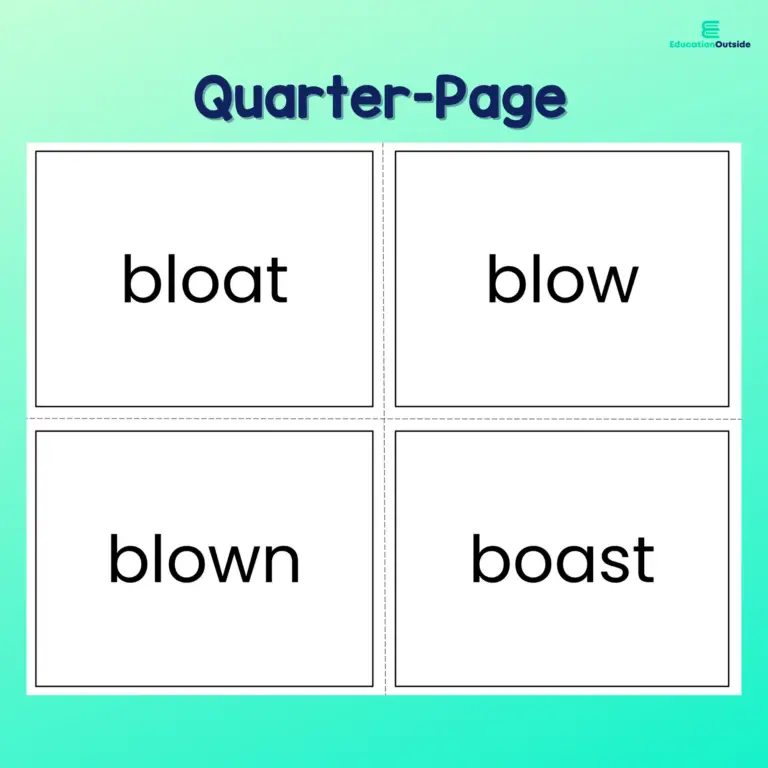 Long o Flashcards - No Prep - Print and Practice