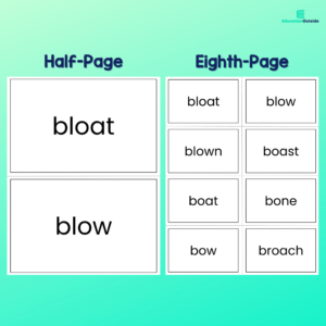 Long o Flashcards - No Prep - Print and Practice