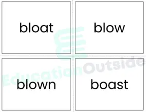 Long o Flashcards - No Prep - Print and Practice