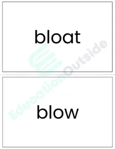 Long o Flashcards - No Prep - Print and Practice