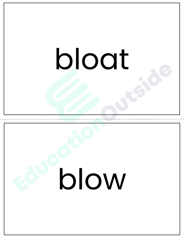 Long o Flashcards - No Prep - Print and Practice