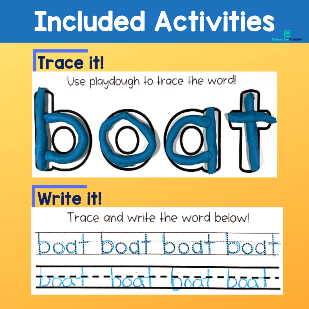 Long o Play-Doh Mats - 122 Worksheets Included!