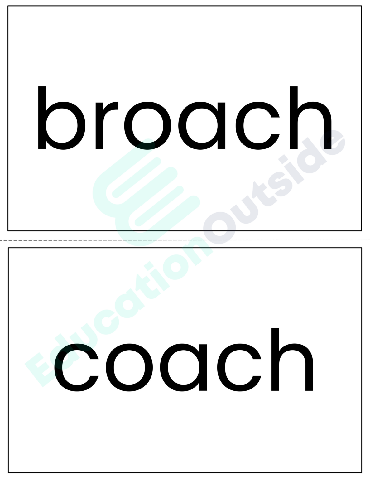Long o Vowel Teams Flashcards - 3 Sizes Included - No Prep!