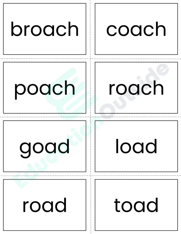 Long o Vowel Teams Flashcards - 3 Sizes Included - No Prep!