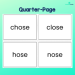 Long o Word Family Flashcards (-ose, -one, -obe, -ome, -ote, -oke, -ole ...